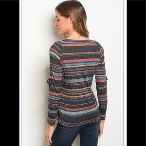 A Girl Thing | Tops | New Black Multi Colored Top | Poshmark